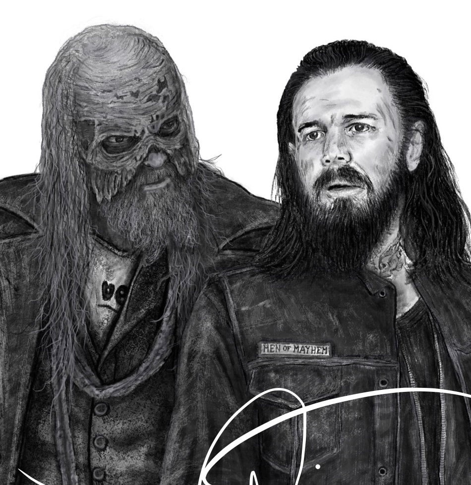 TWD) Beta and Opie TWD/SoA Digital Drawing Print | The Art of Terry Collier